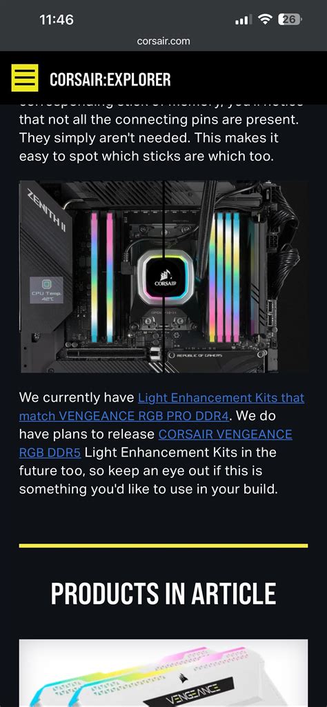 Is Corsair Planning On New Dummy Ram Led Kits R Corsair