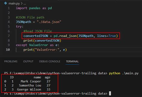 Python Valueerror Trailing Data Solved Sourcecodester