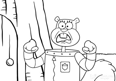 Sandy Cheeks Printable Coloring Pages