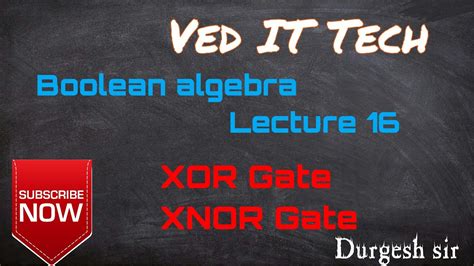 Xor Gate Xnor Gate Lecture 16 Youtube
