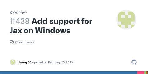 Add Support For Jax On Windows Issue Google Jax Github