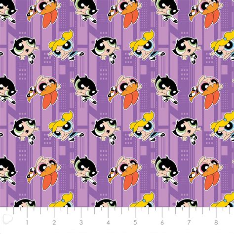 Powerpuff Girls Cotton Fabric By The Yard