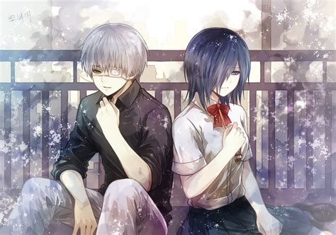 Tokyo Ghoul Kirishima Touka Girl Art Anime Wings Hd Wallpaper