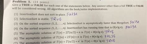 Solved Problem 4 15 Points No Asymptotics You Are Given