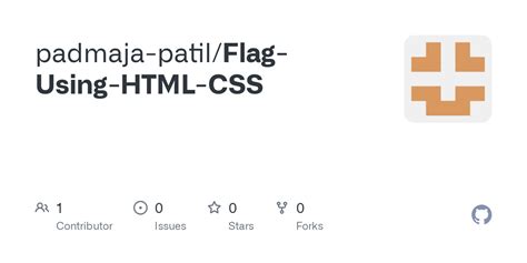 GitHub Padmaja Patil Flag Using HTML CSS