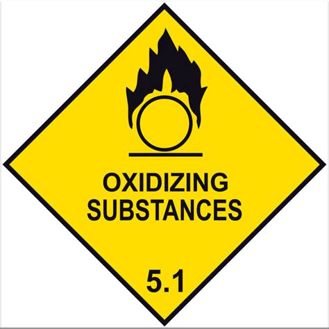 Oxidizing Substances 51 Labels 10 Pack Markit Graphics