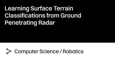 Learning Surface Terrain Classifications From Ground Penetrating Radar