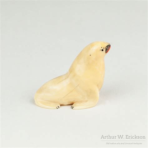 Carved Walrus Ivory Seal