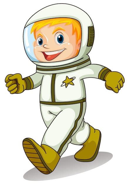 Premium Vector A Smiling Astronaut