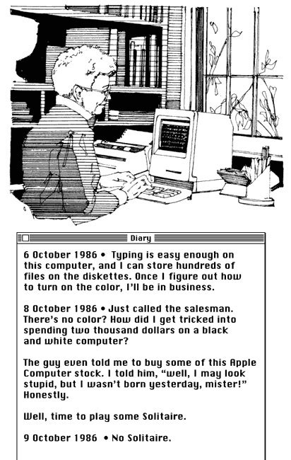 Comic Grandma Gets An Old Mac Running Mac Os System 6 Edible Apple