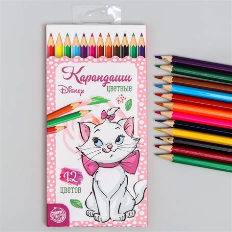 Цветные карандаши, 12 цветов, Коты Аристократы (арт. 5012647) по ...
