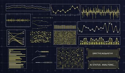 Hud 미래 인터페이스 인포그래픽 요소가 있는 하이테크 디스플레이 차트 다이어그램 선 그래픽 및 데이터가 있는 대시보드입니다 0명에 대한 스톡 벡터 아트 및 기타 이미지