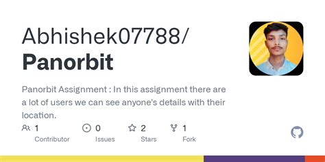 Github Abhishek Panorbit Panorbit Assignment In This