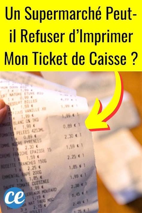 Un Supermarché Peut il Refuser dImprimer Mon Ticket de Caisse