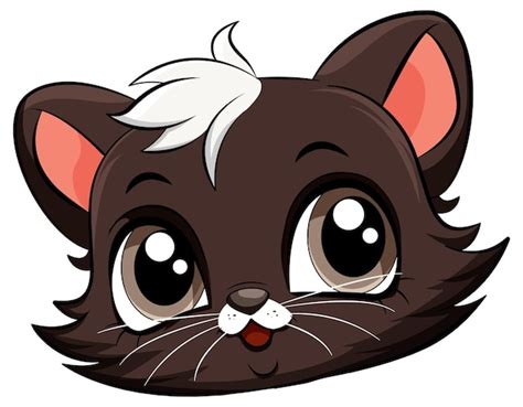 Adorable Personaje De Dibujos Animados De Gato Vector Gratis