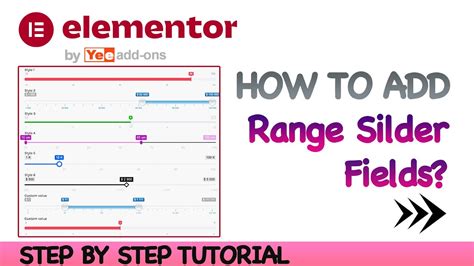 The Steps To Add A Range Slider Field Within Your Elementor Forms YouTube