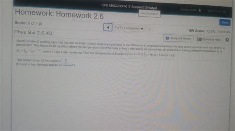 Solved 017 Section 019 Katyal Ework Homework 2 6 Score 0
