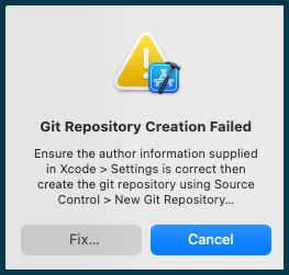 Xcodeプロジェクト作成時にGit Repository Creation Failedと表示されるときの対処法 えだはの部屋