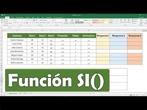 Como Usar Funcion Si En Excel Cios
