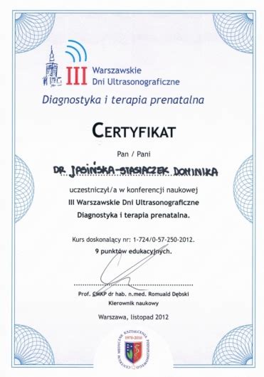 Lek Dominika Jasińska Stasiaczek Ginekolog Znanylekarzpl