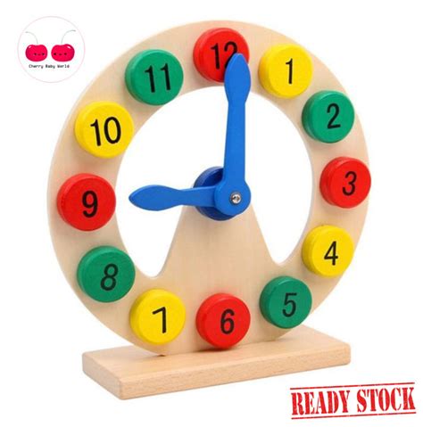 Wooden Clock Toy Numeral Clock Toy Montessori Educational Toy Time And