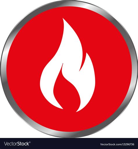 Fire Flame Signal Icon Royalty Free Vector Image