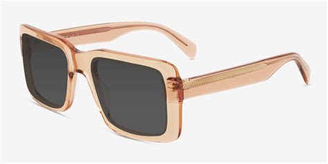 Vinca Square Crystal Brown Frame Prescription Sunglasses Eyebuydirect
