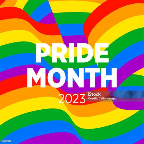 프라이드의 달 2023 개념 자유 무지개 깃발 게이 퍼레이드 연례 여름 행사 전단지 카드 포스터 배너 소셜 미디어를위한 디자인