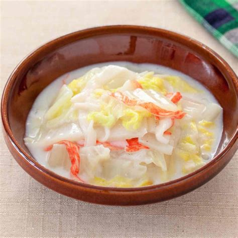 白菜とカニカマの中華クリーム煮の作り方 管理栄養士が解説