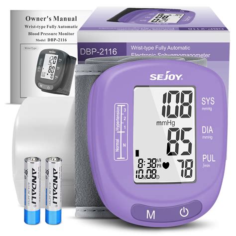 Sejoy Wrist Blood Pressure Monitor Digital Bp Machine Automatic Home