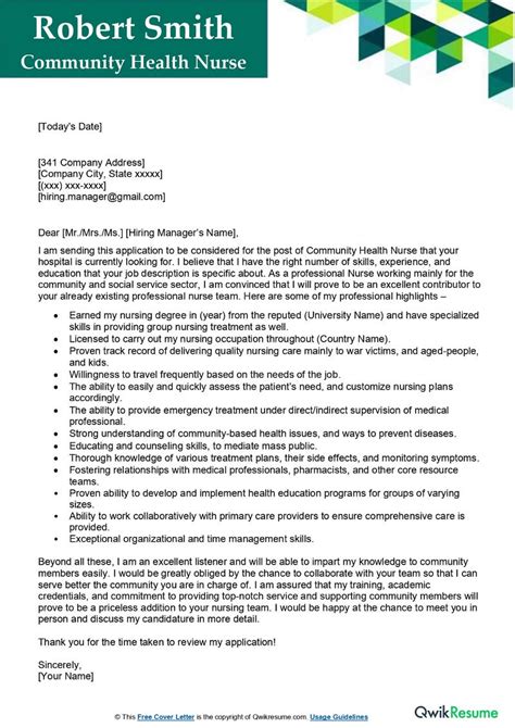 Public Health Nurse Cover Letter Letter To Providers On Registered