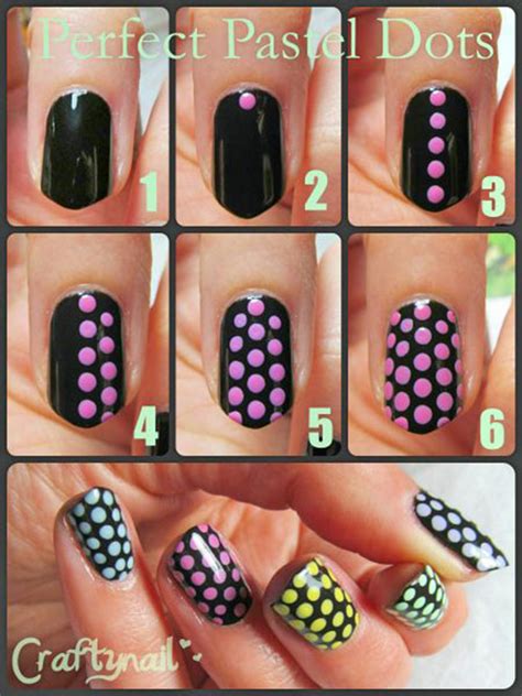 20 Simple Step By Step Polka Dots Nail Art Tutorials For Beginners
