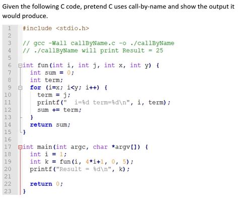 Solved Given The Following C Code Pretend C Uses Chegg