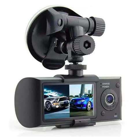 Автомобильный видеорегистратор DVR R300 (2 камеры - салон-дорога + GPS)