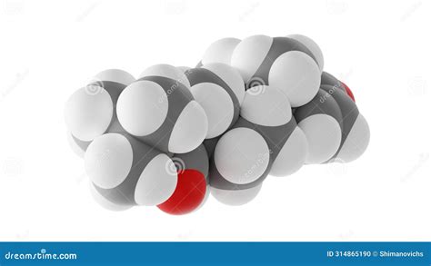 Finasteride Molecule Structural Chemical Formula Ball And Stick Model