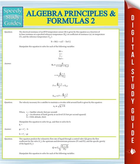 Algebra 2 Formulas