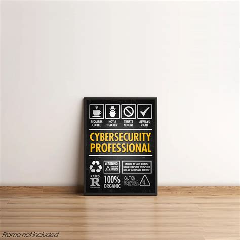 Cybersecurity Cissp Not A Hacker Poster T For Etsy
