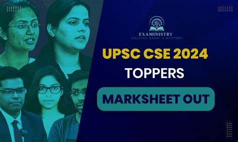 Upsc Cse 2024 Topper Shakti Dubey S Marksheet Download Now Exaministry