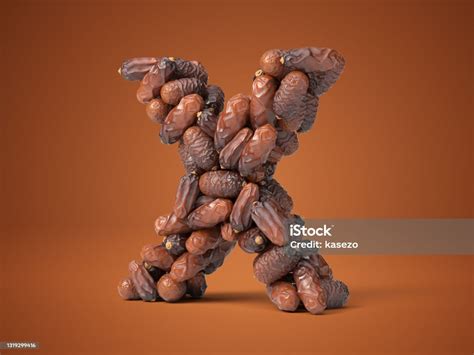 레터 X 모양의 데이트 야자과일 3d 일러스트 3차원 형태에 대한 스톡 사진 및 기타 이미지 3차원 형태 개념 건강한