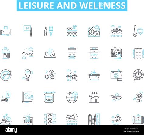 Leisure And Wellness Linear Icons Set Relaxation Meditation Yoga