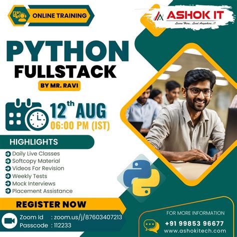 ashok it on linkedin pythonfullstack techtraining pythondevelopment