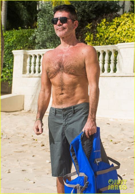 Simon Cowell Goes Shirtless At The Beach On Vacation In Barbados Photo 4404976 Shirtless