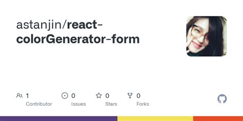 GitHub Astanjin React ColorGenerator Form