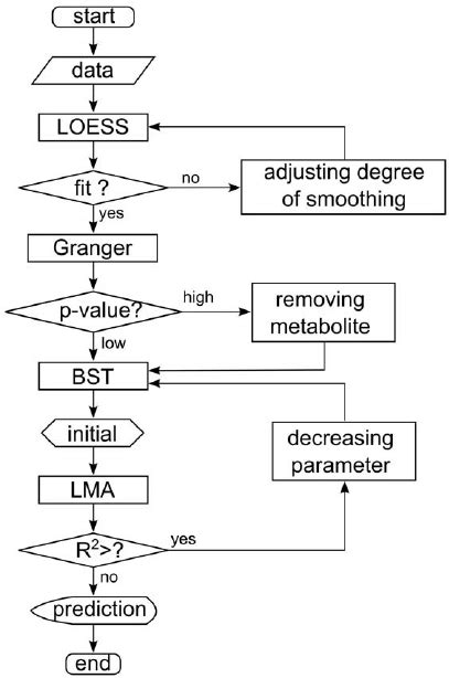 Proposed Algorithm For Metabolic Reaction Network Identification