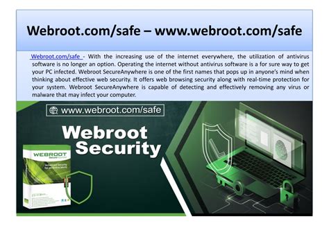 PPT How To Download Install And Activate Webroot On Windows Webroot Com Safe PowerPoint