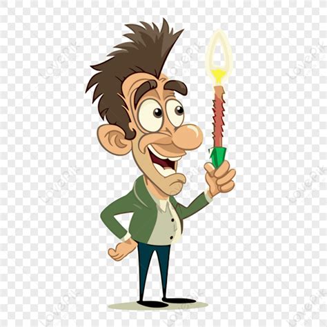 축제 클립 아트 만화 남자는 촛불을 들고있다 벡터 Png 일러스트 무료 다운로드 Lovepik