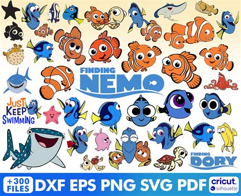 Nemo Bundle Layered SVG Nemo PNG Finding Nemo Clipart For Cricut Dory SVG Nemo T Shirt