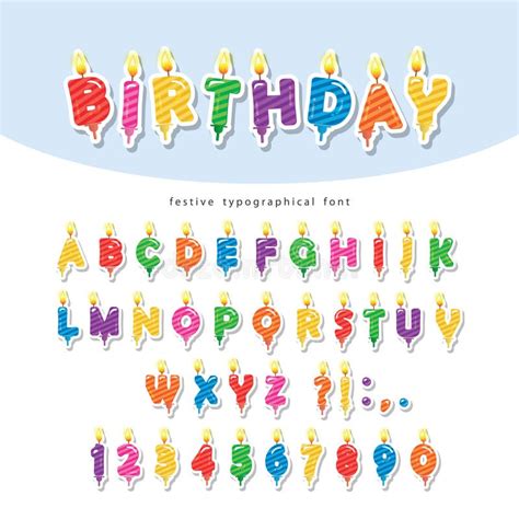 L Anniversaire Mire La Cr Ation De Fonte Color E Lettres Et Nombres D ABC De Coupe Circuit D