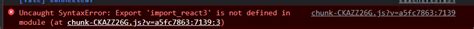 Reactjs Uncaught Syntaxerror Export Importreact3 Is Not Defined