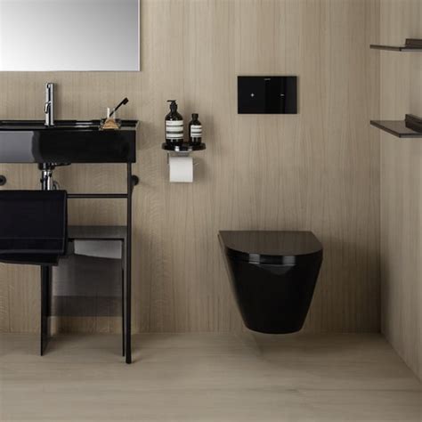 Kartell by Laufen Cuvette murale à fond creux sans bride noir H REUTER